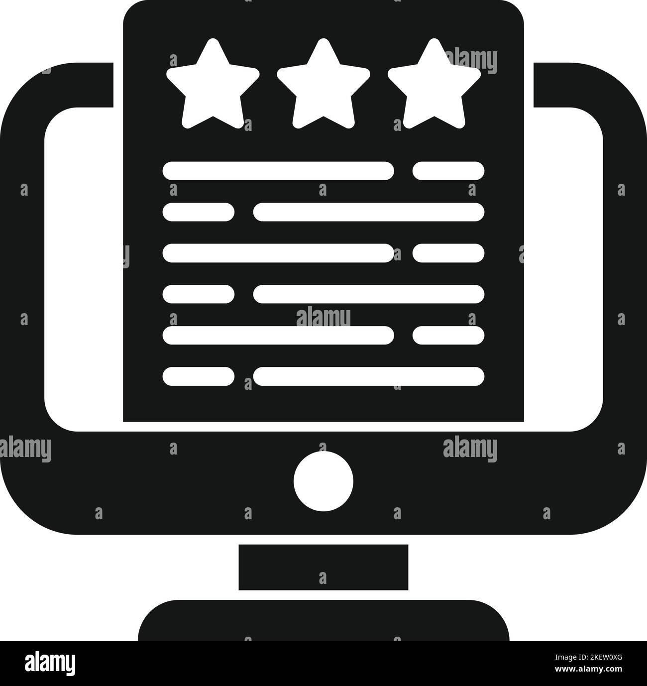 Feedback icon simple vector. Star review. Star rate Stock Vector Image ...