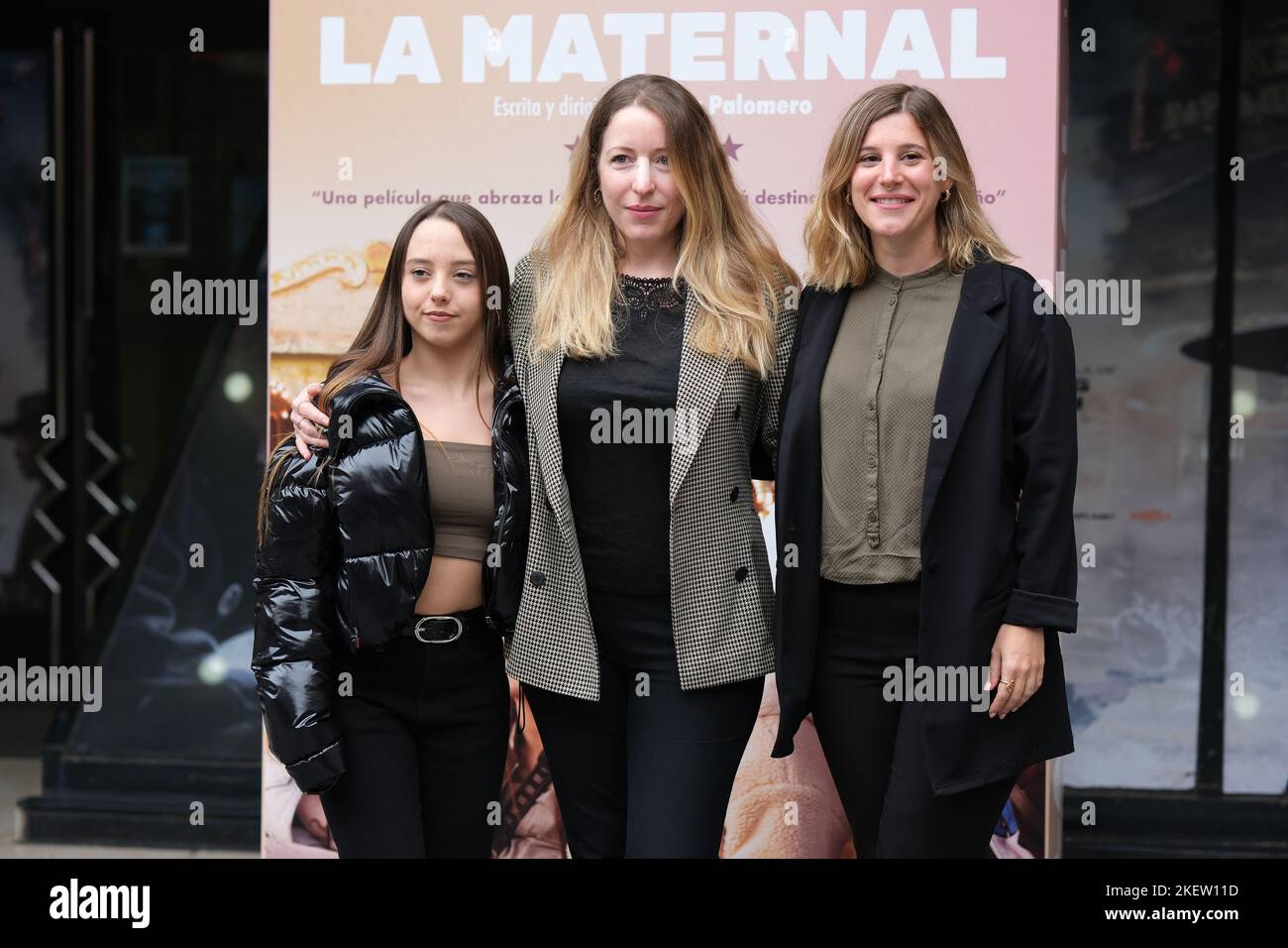 Madrid, Spain. 14th Nov, 2022. (L-R) Carla Quilez, Pilar Palomero and ...