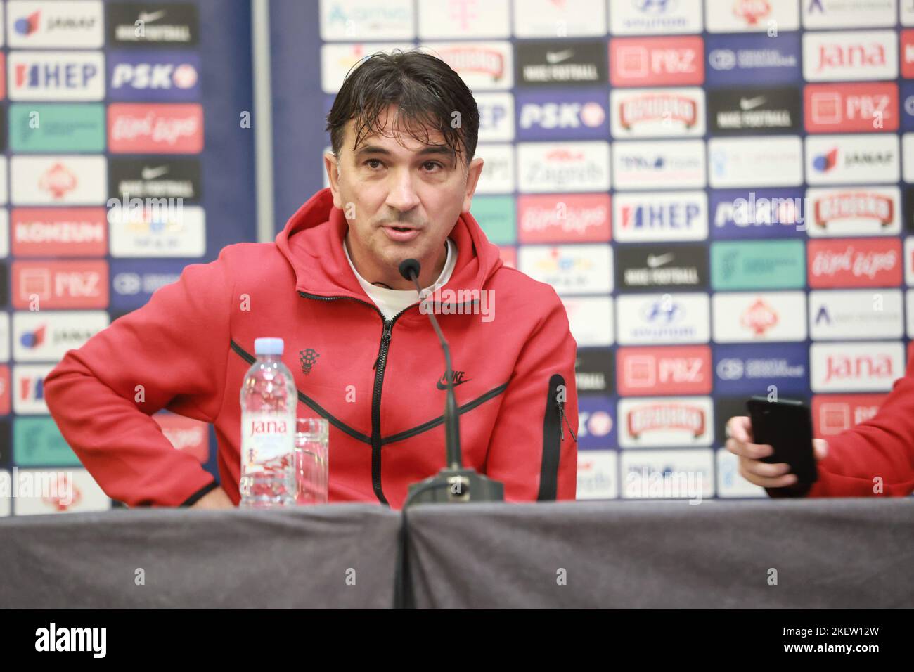 Zagreb, Croatia, on November 14, 2022. Croatian coach Zlatko Dalic held ...