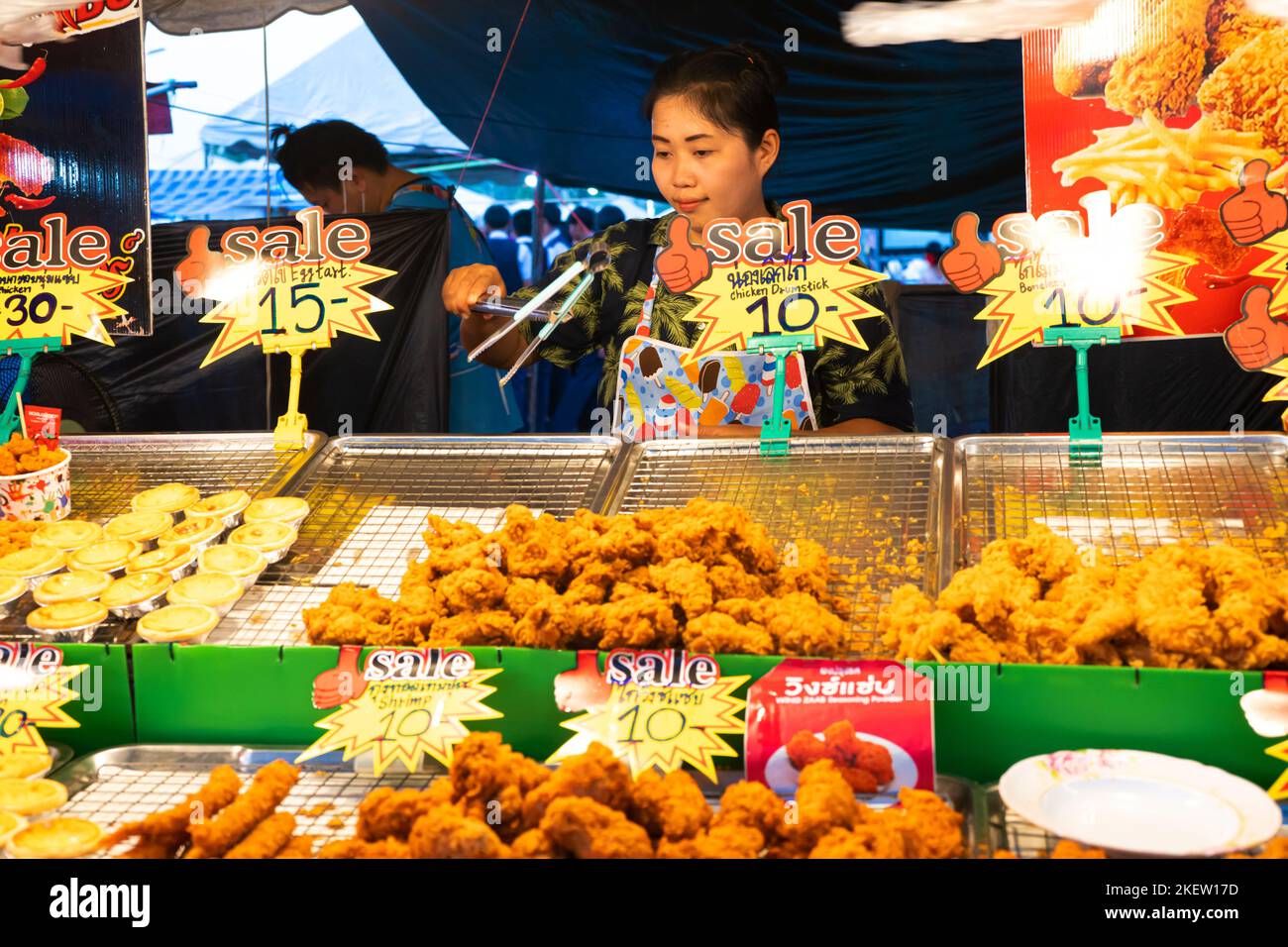 Chicken satay stall night market hi-res stock photography and images ...