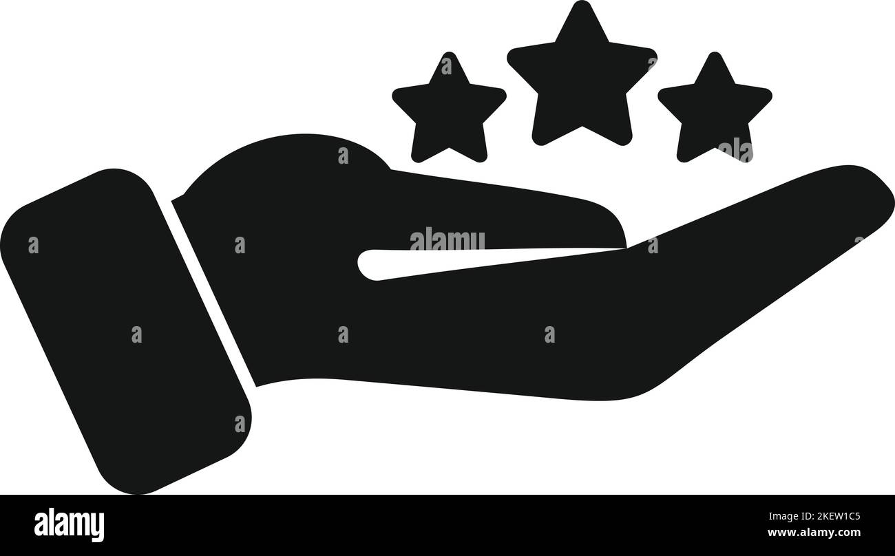 Care review icon simple vector. Star feedback. Good client Stock Vector ...
