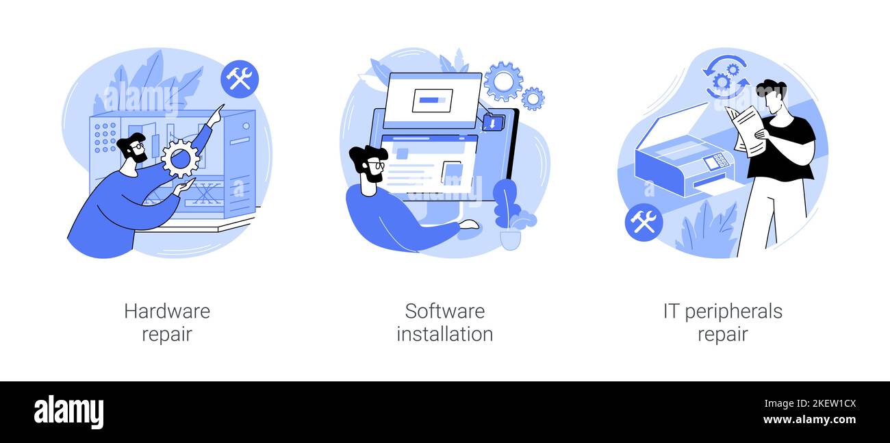 System administration isolated cartoon vector illustrations se Stock ...