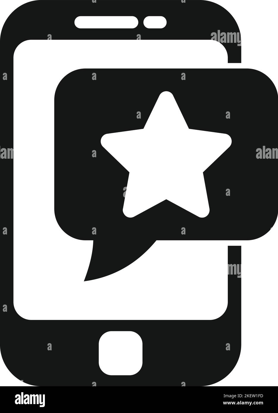 Rate phone app icon simple vector. Customer feedback. Client service ...