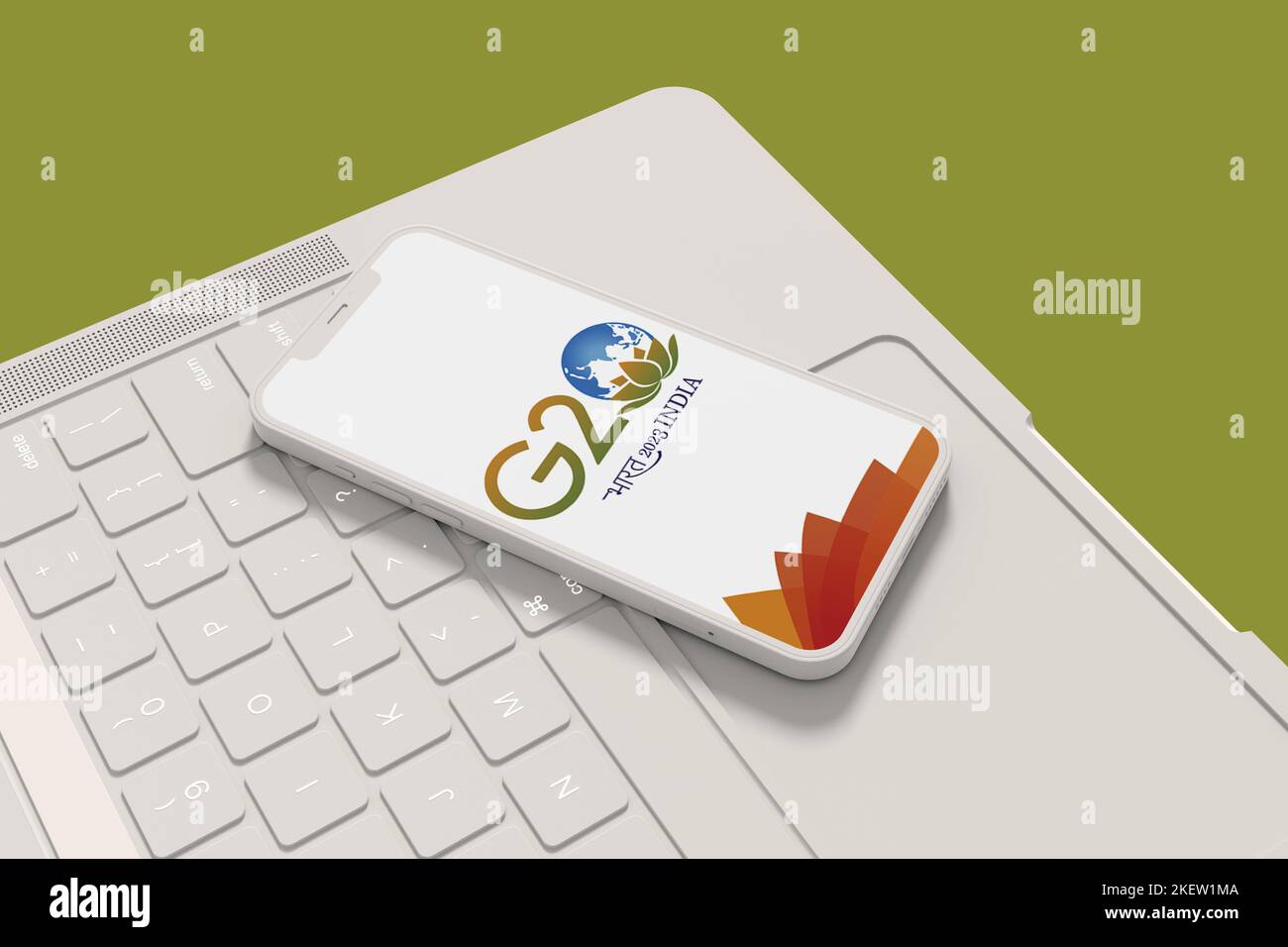 G20 India banner, Twenty members of the G20, banner G20 2023 colors Showing on Mobile’s Screen ...