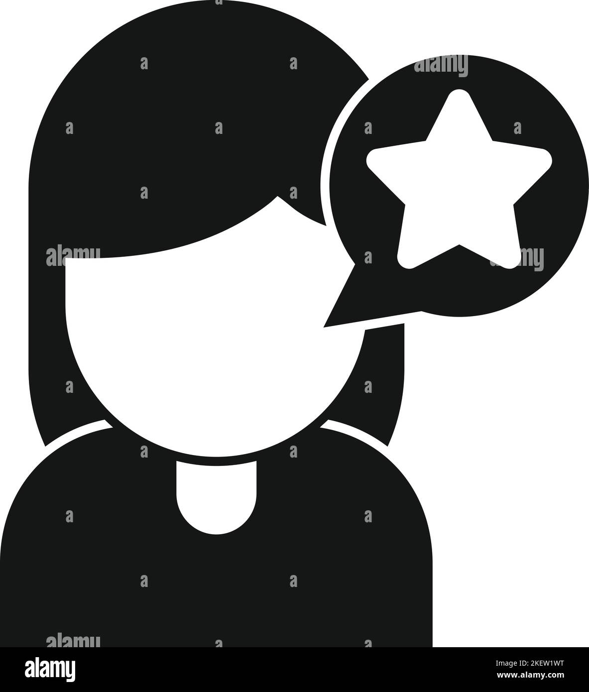 Good client icon simple vector. Star review. Service rate Stock Vector ...