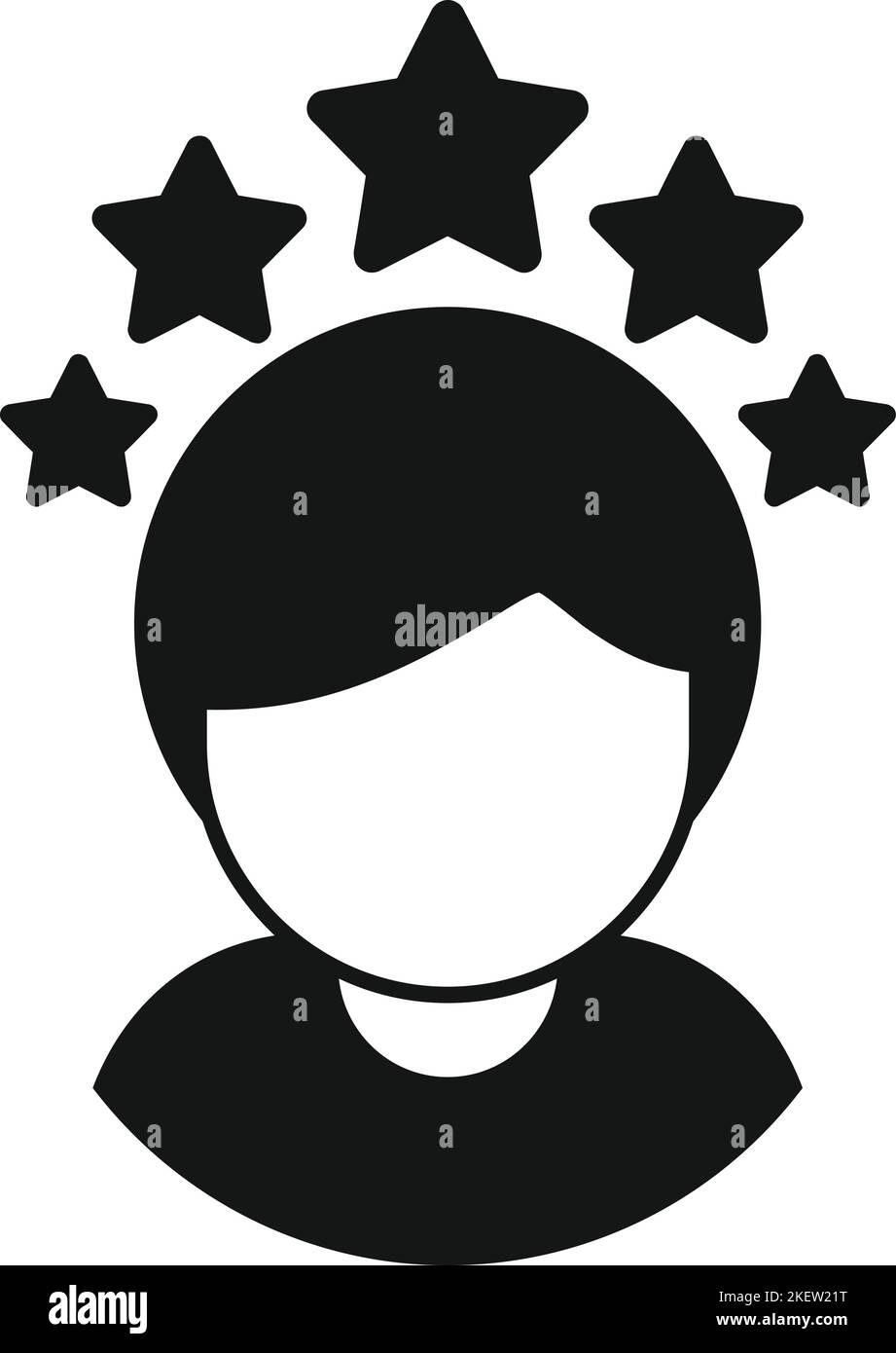 Client feedback icon simple vector. Customer star. User quality Stock ...