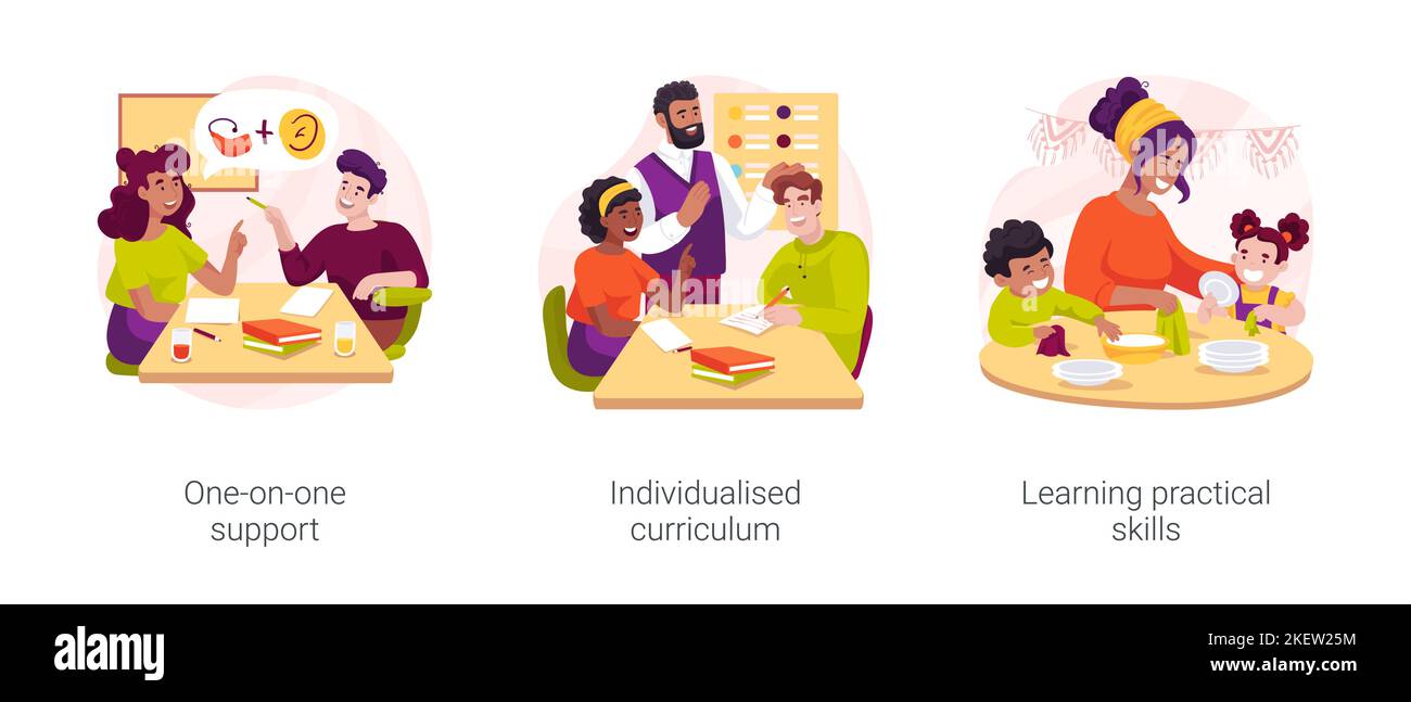 Private special education school isolated cartoon vector illustration ...