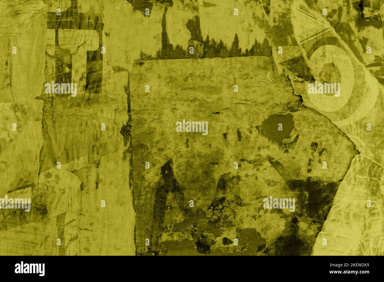 Grunge background torn paper posters and stickers. Dirty texture yellow ...