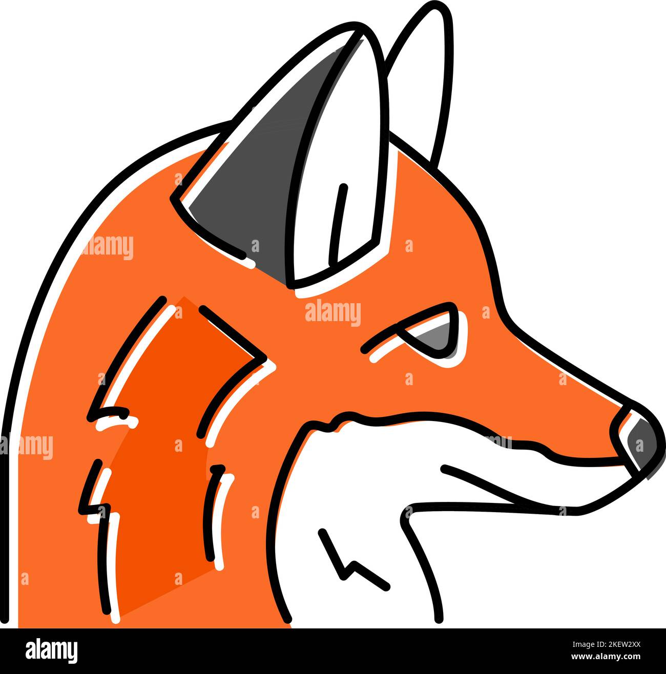 fox animal zoo color icon vector illustration Stock Vector Image & Art ...