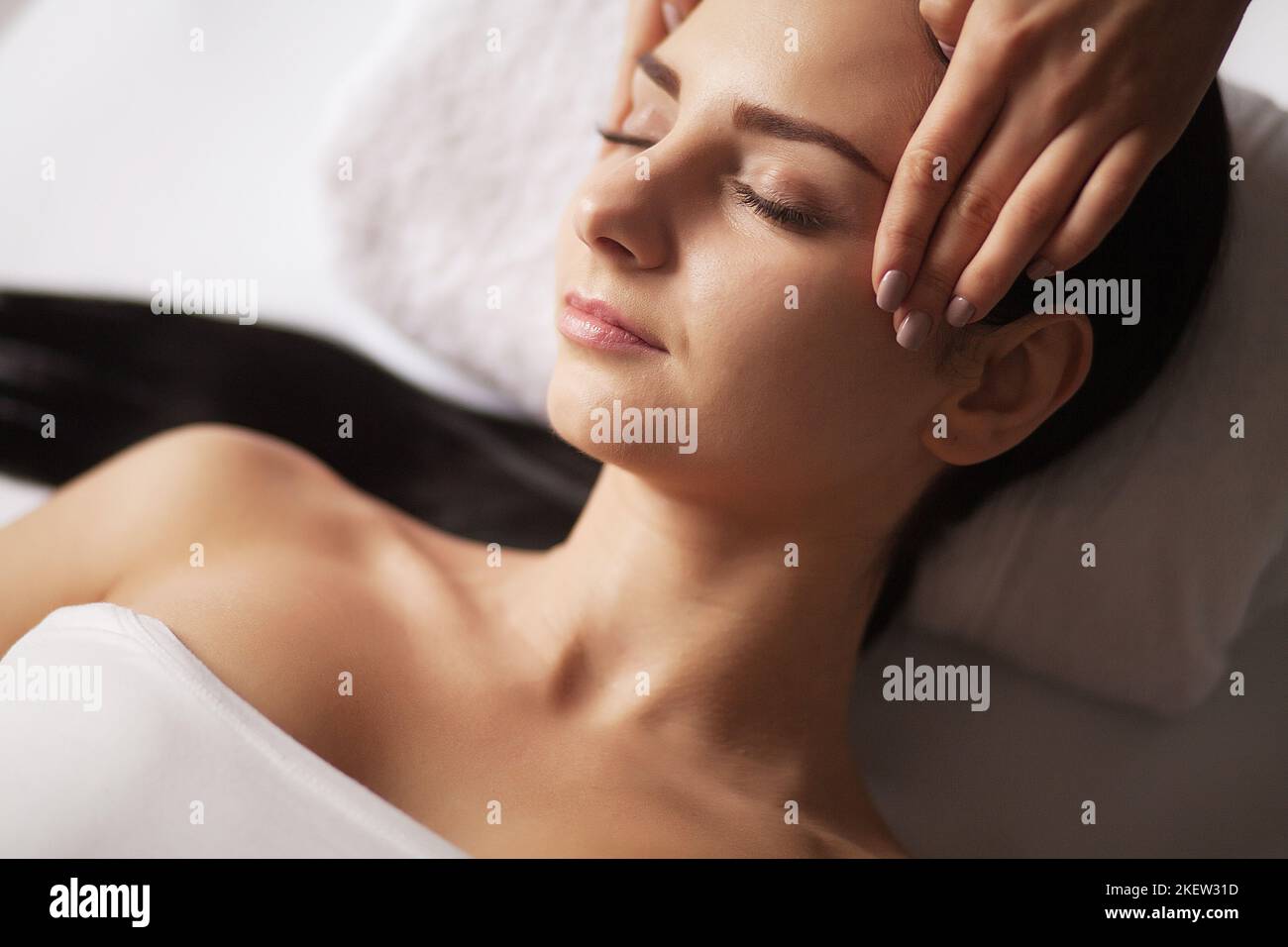Spa Face Massage. Facial Treatment. Spa Salon. Therapy Stock Photo - Alamy