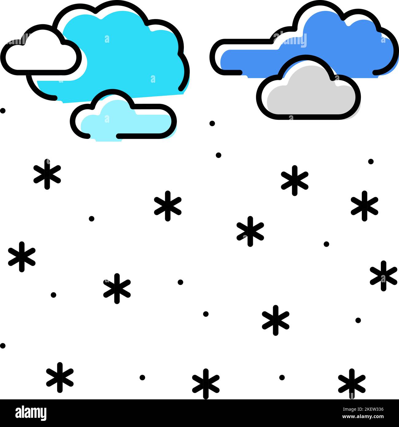 snowfall winter color icon vector illustration Stock Vector Image & Art ...