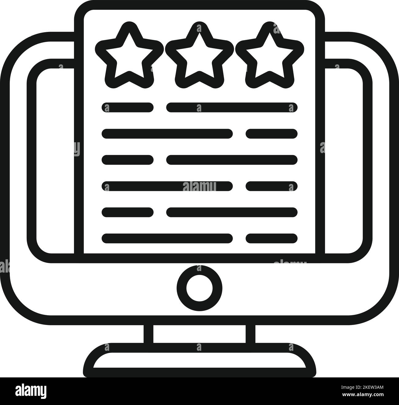 Feedback icon outline vector. Star review. Star rate Stock Vector Image ...