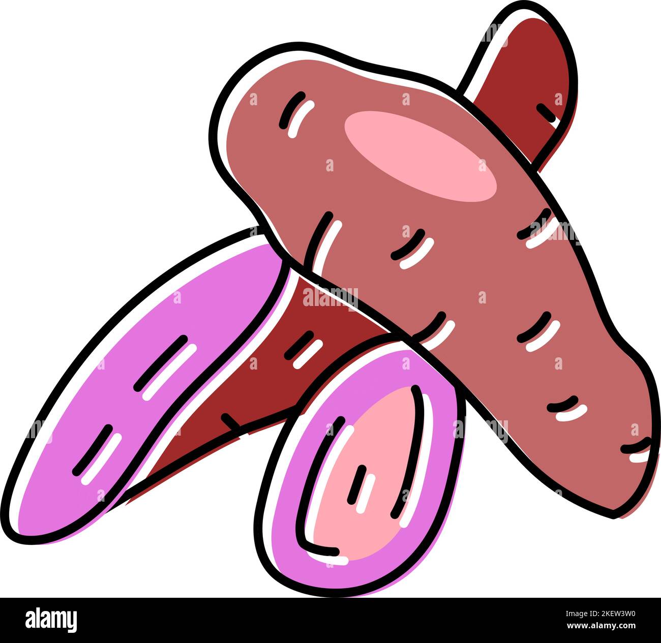 purple sweet potato color icon vector illustration Stock Vector Image ...