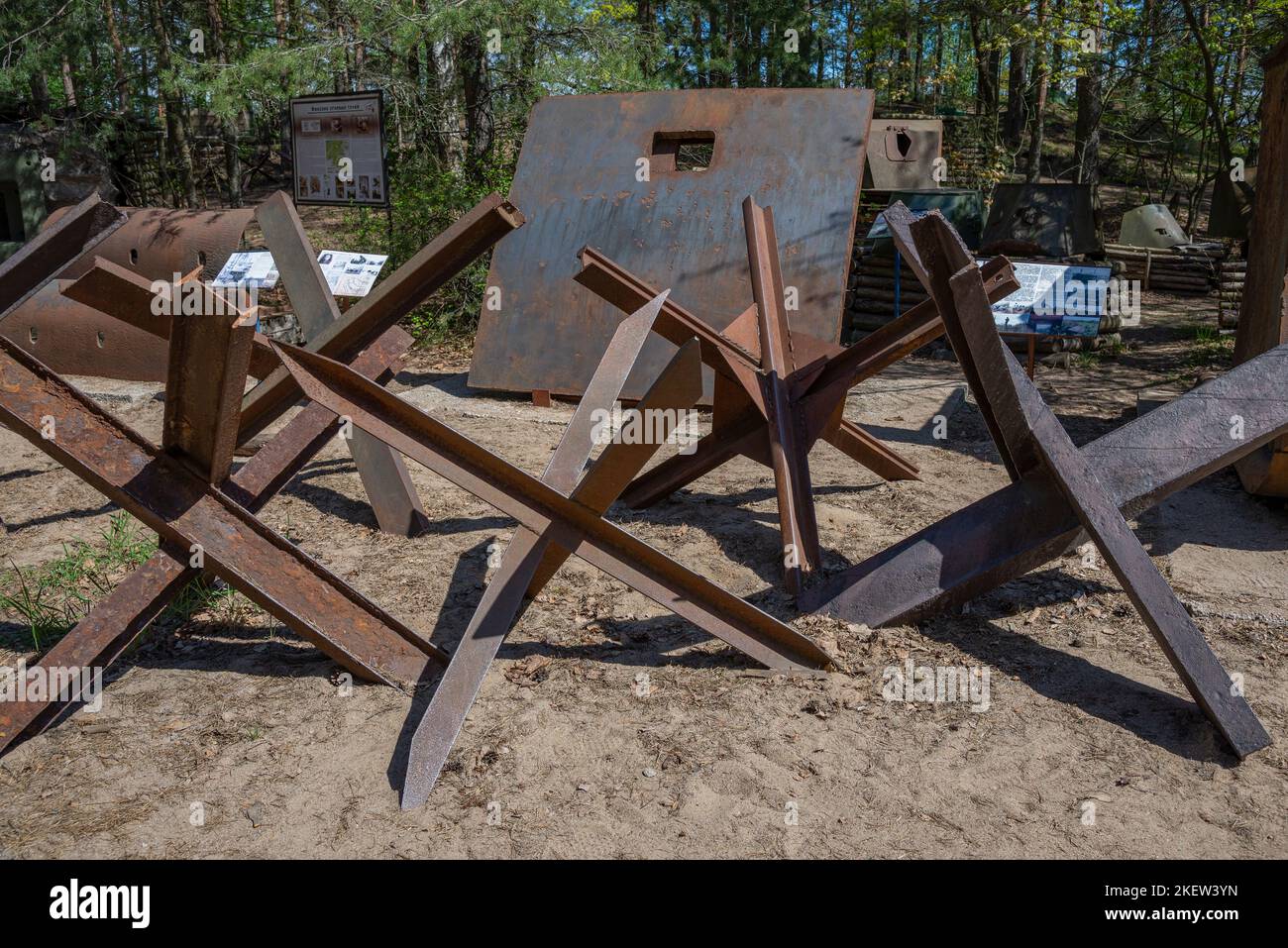 SESTRORETSK, RUSSIA - MAY 29, 2022: Anti-tank hedgehogs in the ...