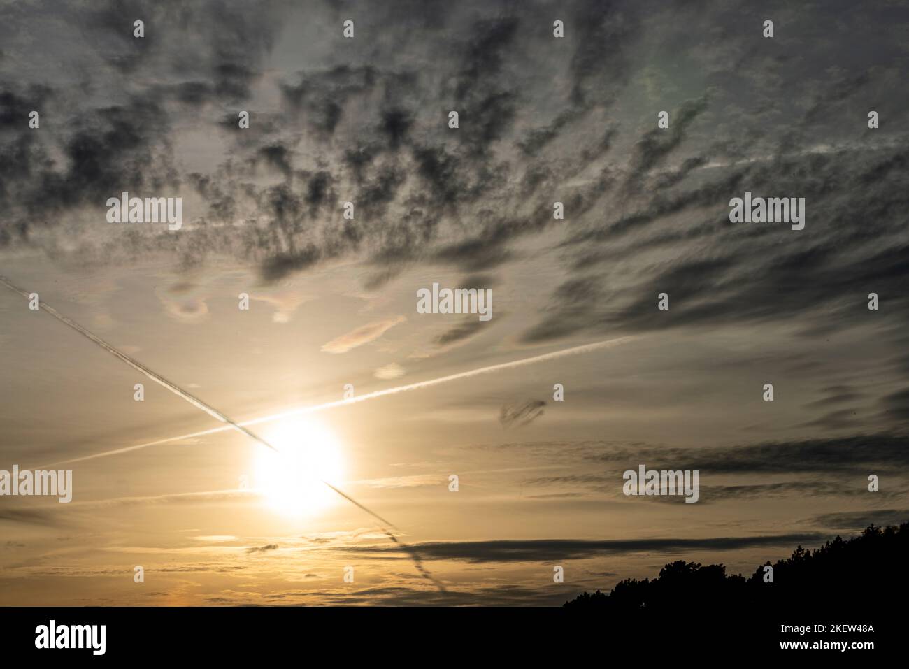 Beautiful sunset sky in Portugal Coast Stock Photo - Alamy