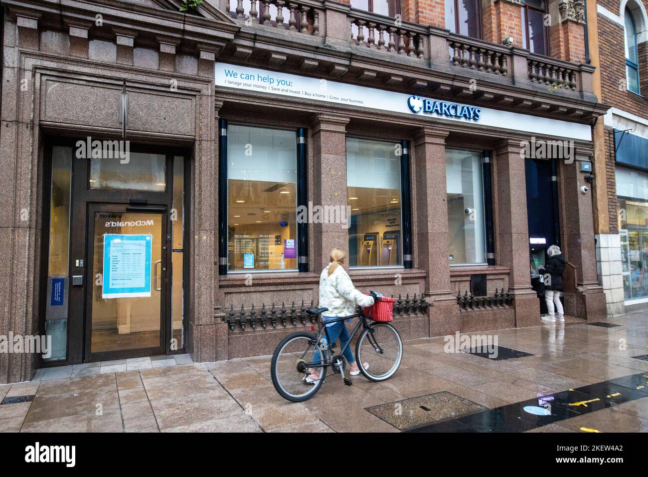 Barclays Bank branch on Castle Place branch in Belfast after a clean up ...