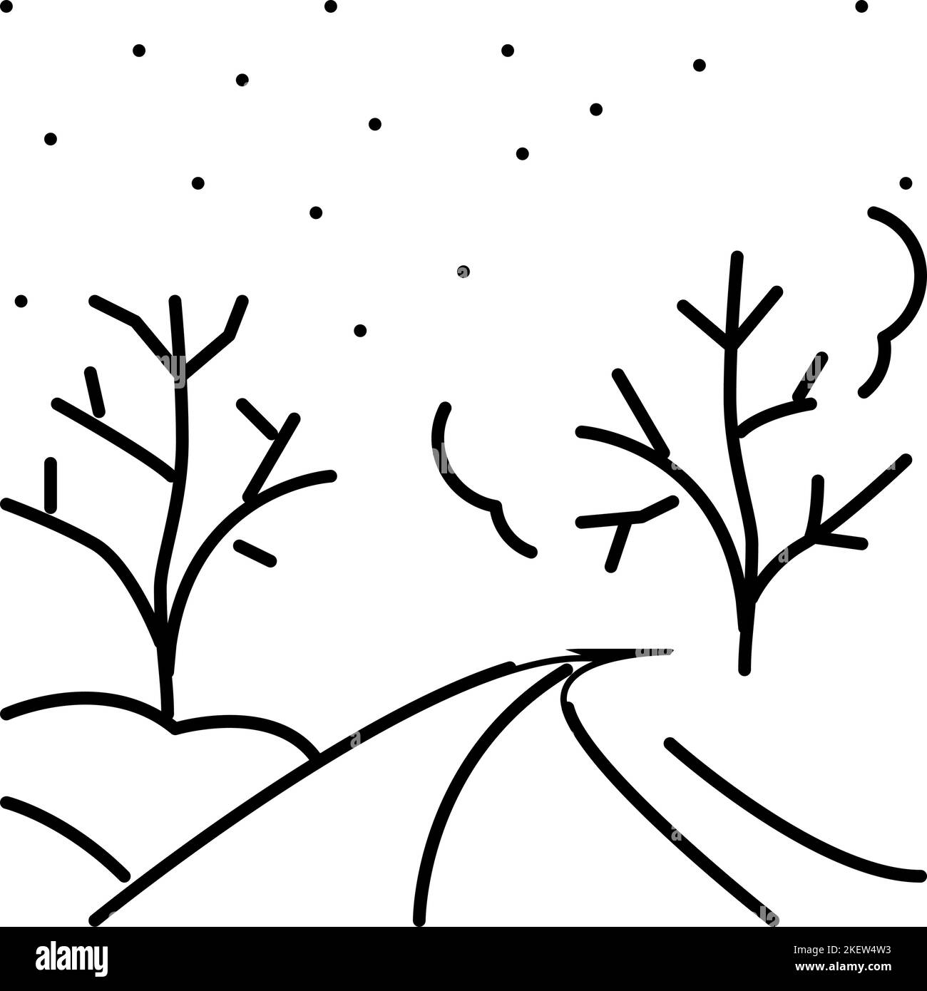 road winter line icon vector illustration Stock Vector Image & Art - Alamy