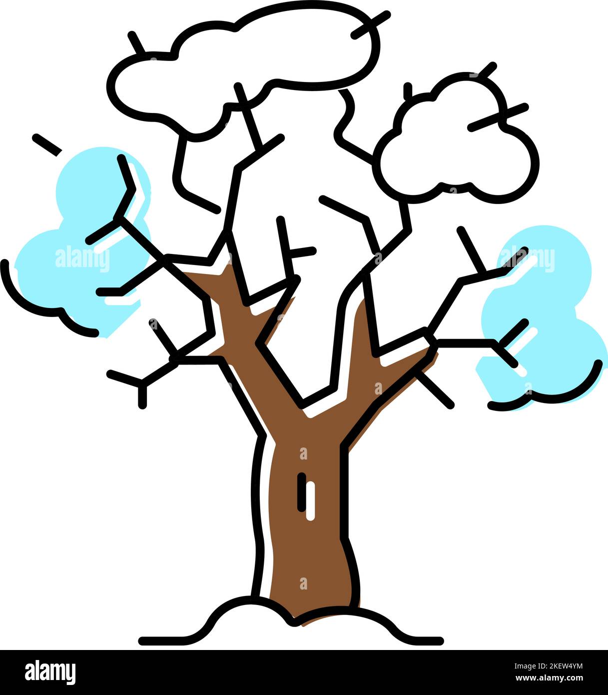 tree winter color icon vector illustration Stock Vector Image & Art - Alamy