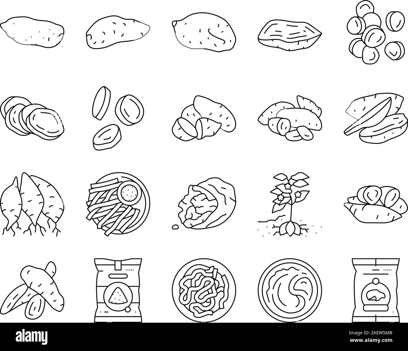 Baked sweet potato black Black and White Stock Photos & Images - Alamy