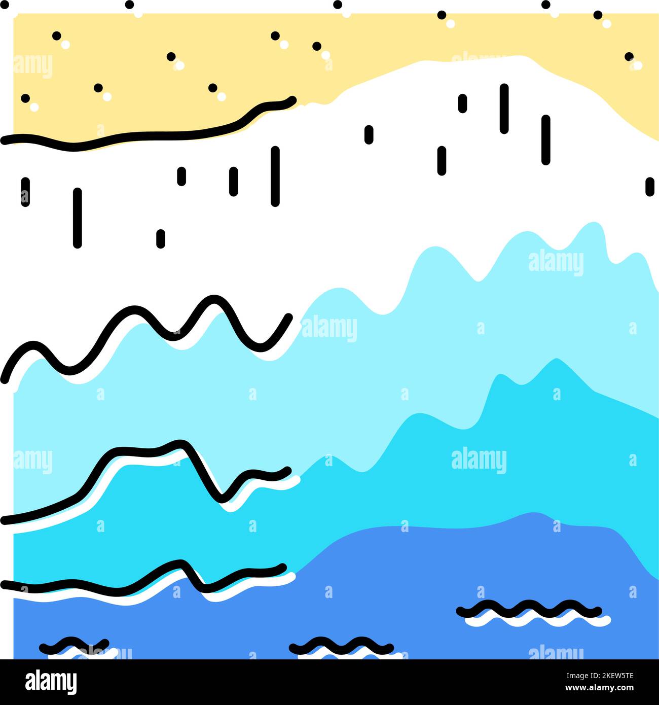 ocean summer color icon vector illustration Stock Vector Image & Art ...