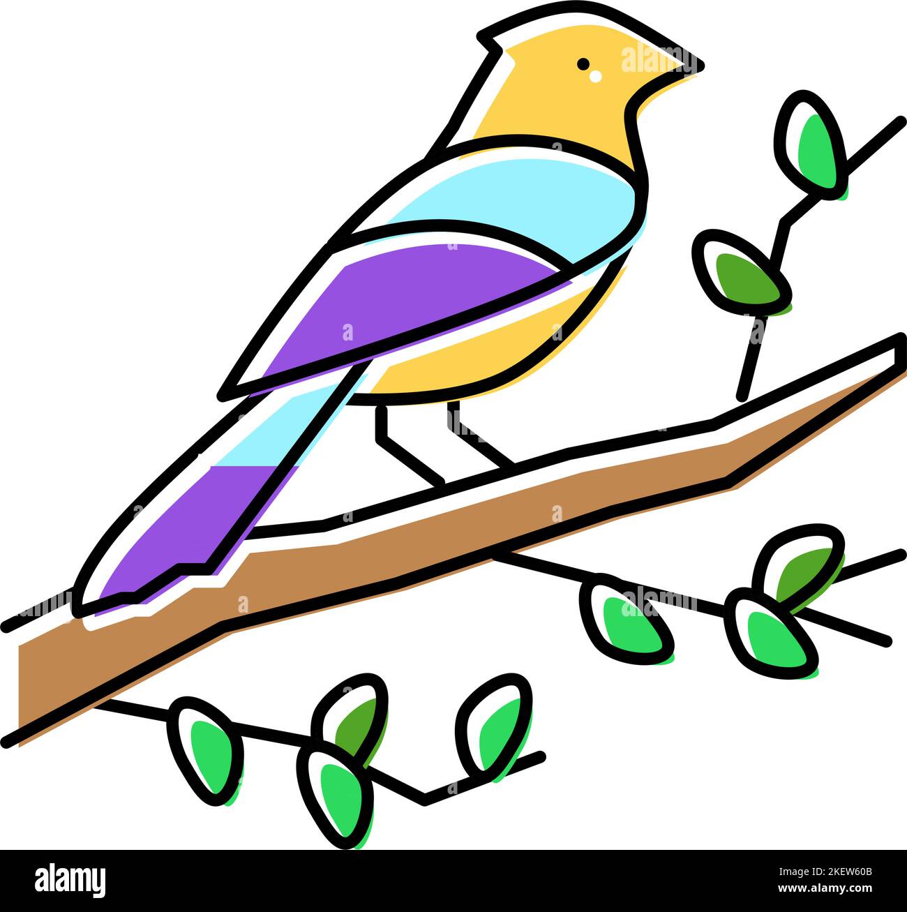 bird spring color icon vector illustration Stock Vector Image & Art - Alamy