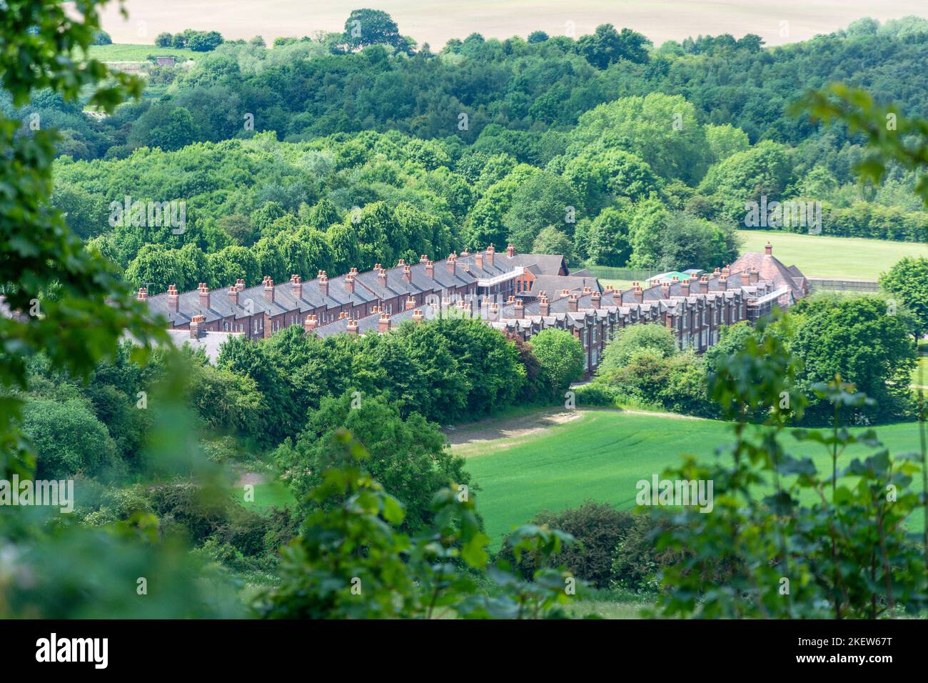 View of Bolsover Model Village from 17th Century Bolsover Castle ...