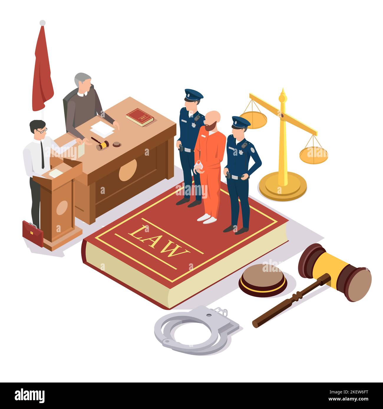 Crime law legal police hearing Stock Vector Images - Alamy