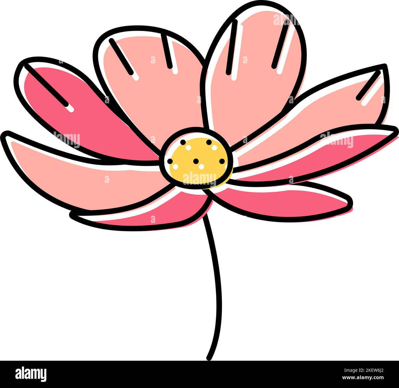 cosmos flower spring color icon vector illustration Stock Vector Image ...