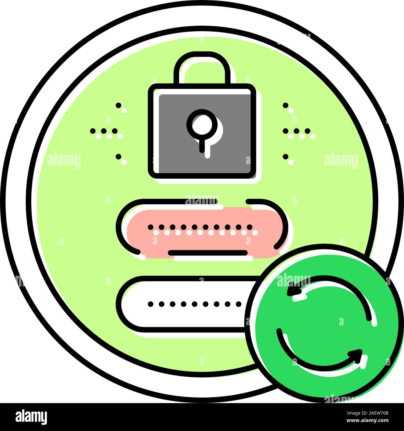 Reset Password Color Icon Vector Illustration Stock Vector Image And Art Alamy