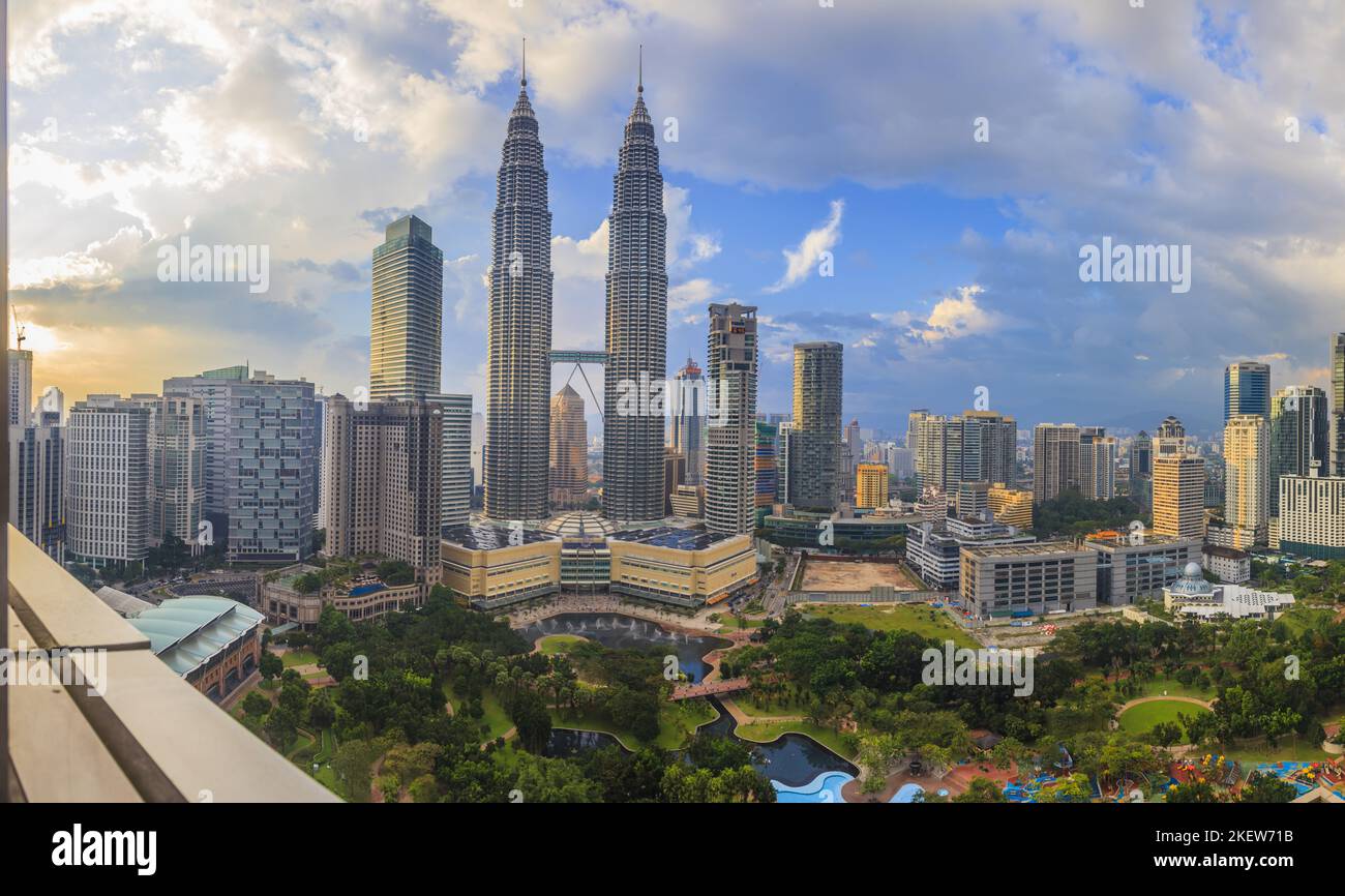 View over the KLCC Park in Kuala Lumpur Stock Photo - Alamy