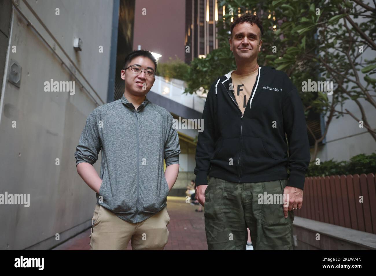 (L to R) Kindness Walks' Alex Wong and Impact HK's founder Jeff ...