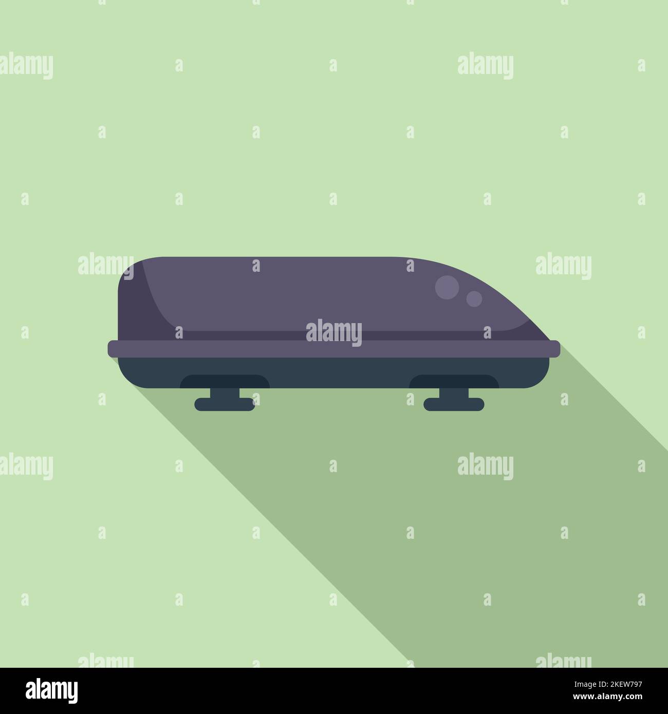 Auto roof box icon flat vector. Car travel. Vacation cargo Stock Vector ...