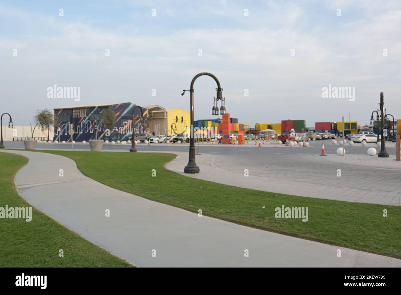 Old Doha port redevelopment into Mina district Box Park Qatar Stock ...