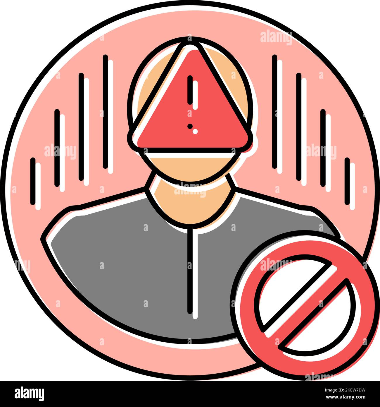 account blocked color icon vector illustration Stock Vector Image & Art ...