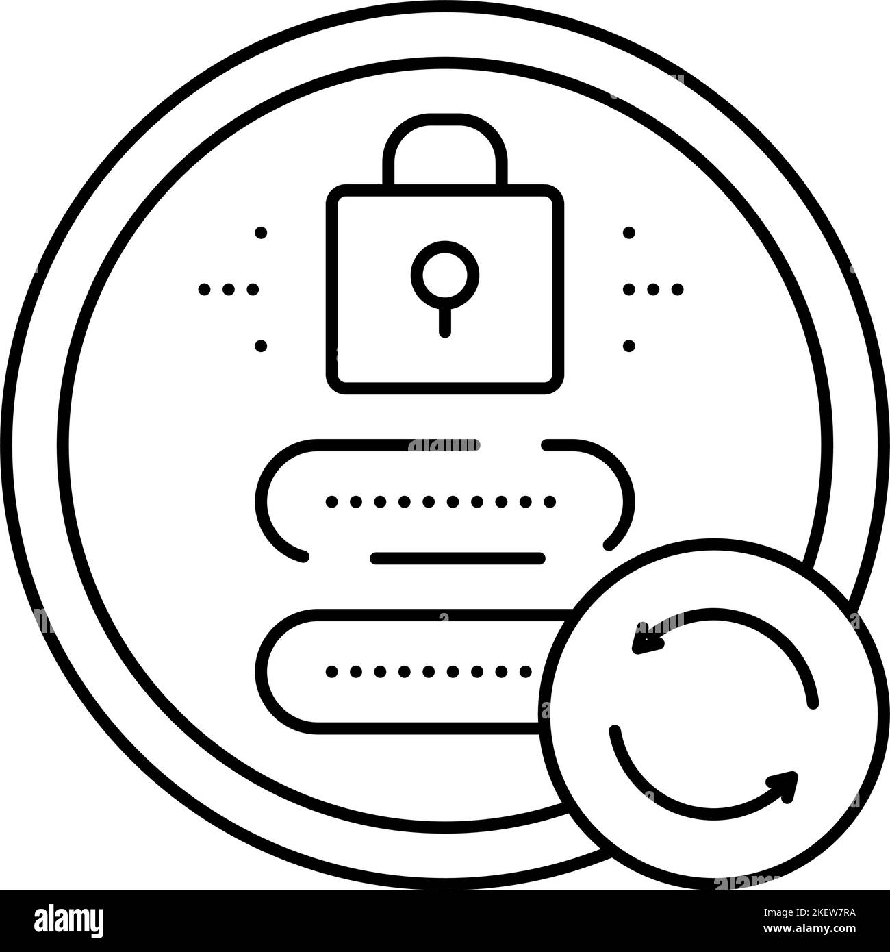 reset password line icon vector illustration Stock Vector Image & Art ...