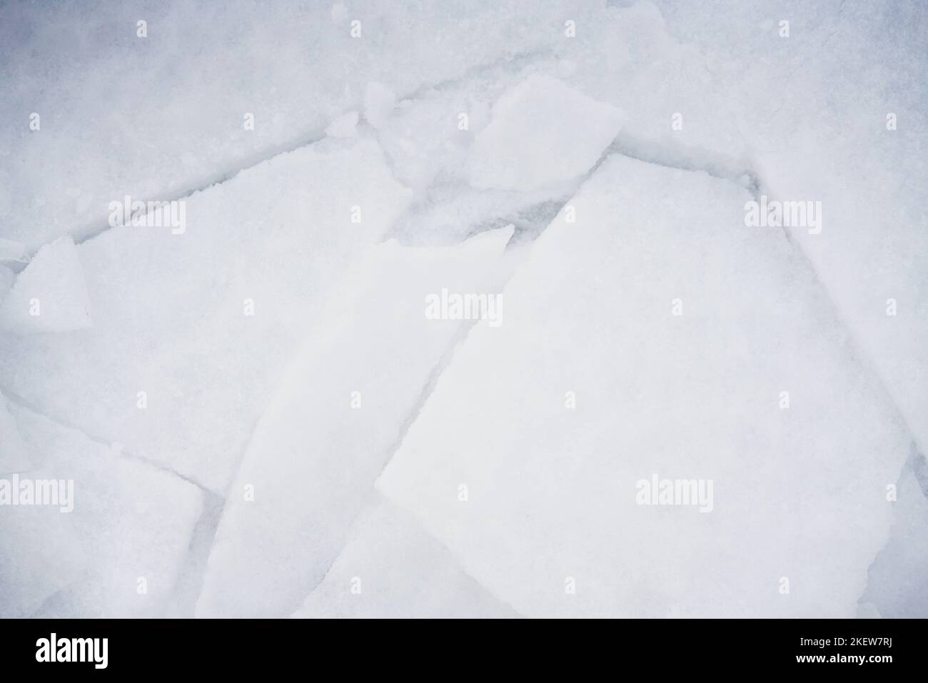 Fresh ice surface texture. Winter background with frozen snowflakes and ...