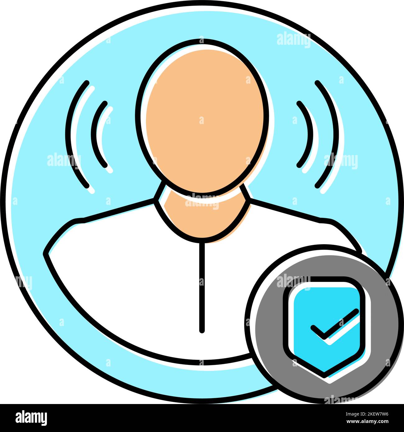 verified profile color icon vector illustration Stock Vector Image ...
