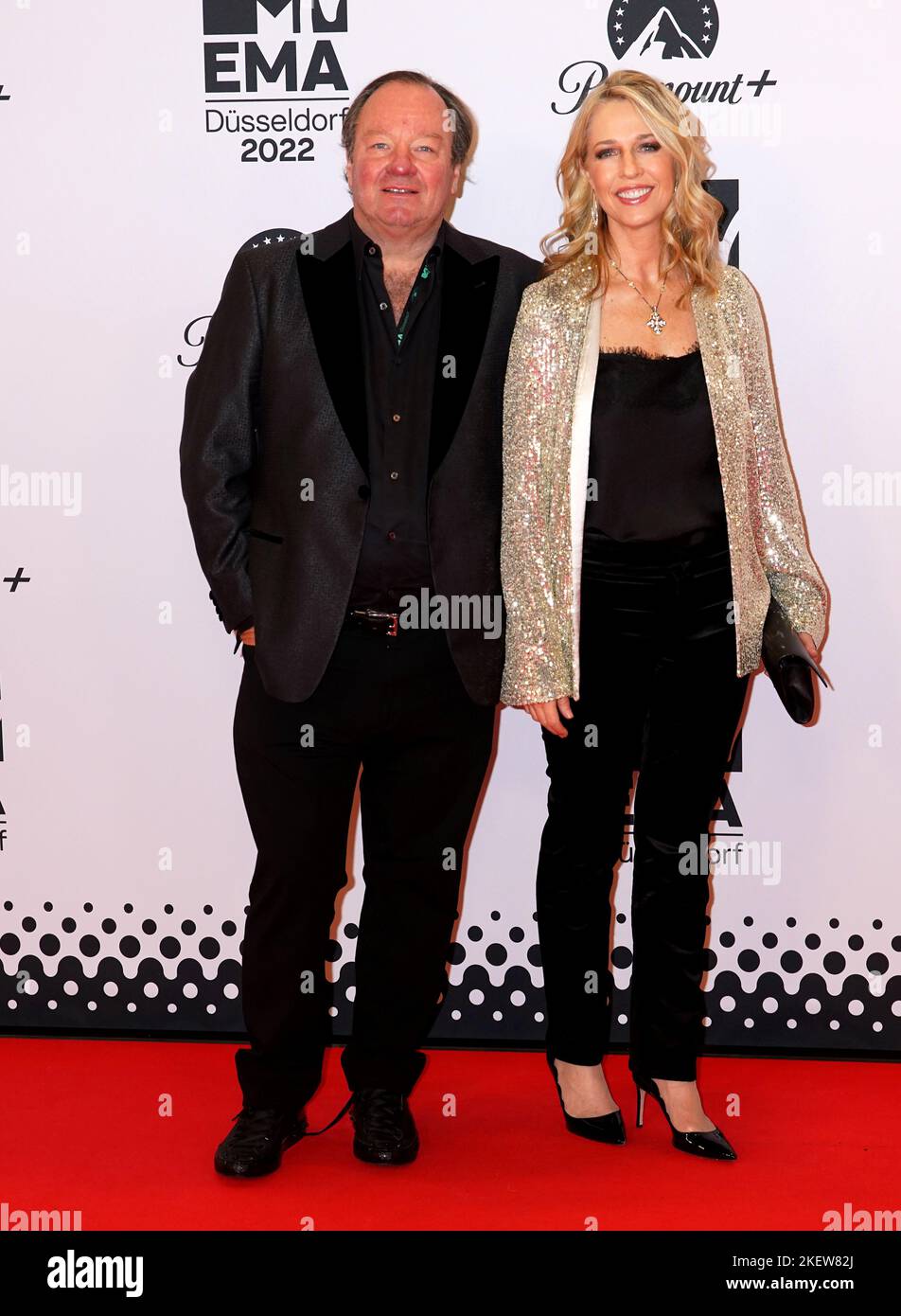 Bob Bakish and Pam Kaufman attending the MTV Europe Music Awards 2022 ...