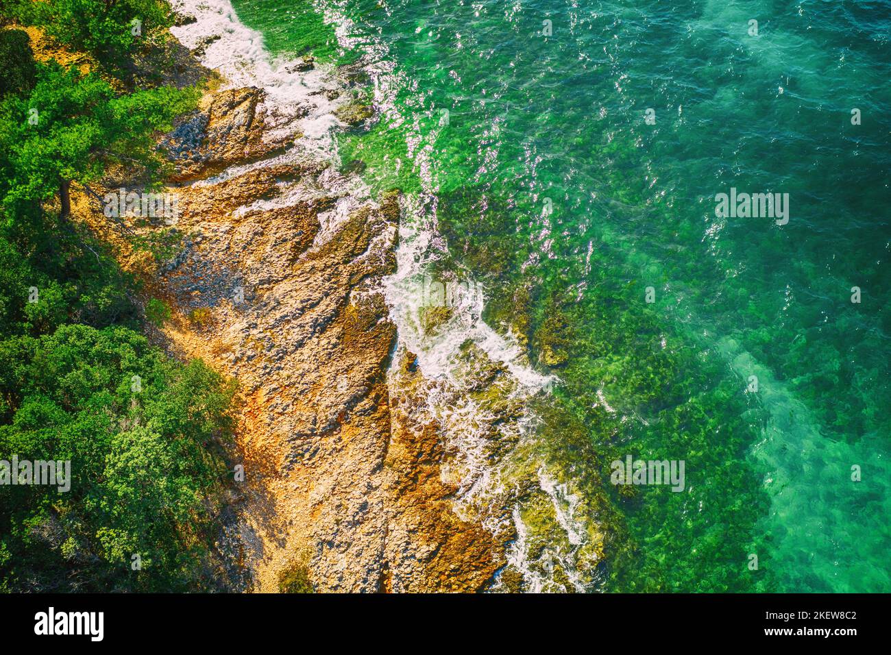 Creative minimal beach concept. Summer vacation layout with blue water ...