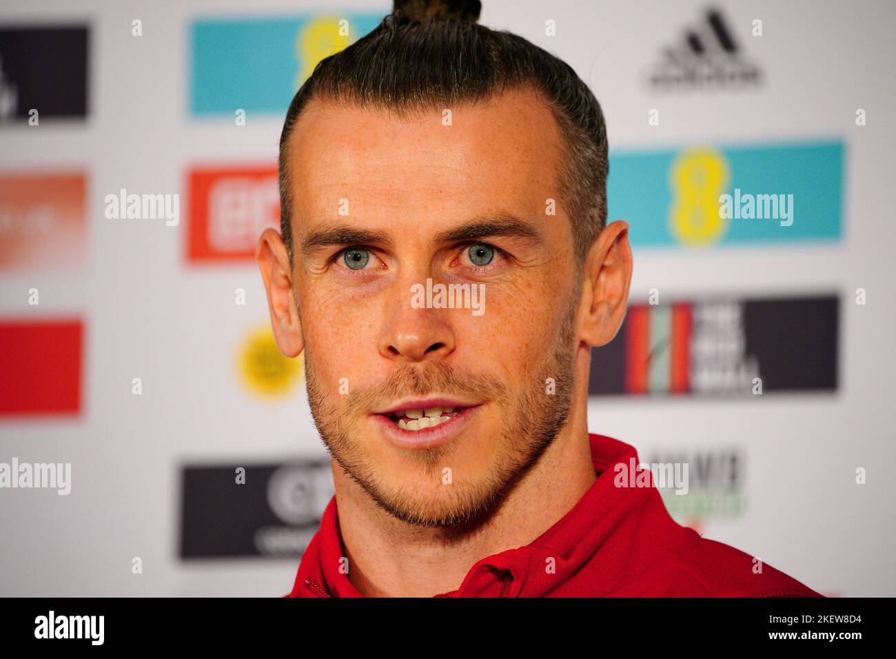 Wales' Gareth Bale during a media session at the Vale Resort, Hensol ...