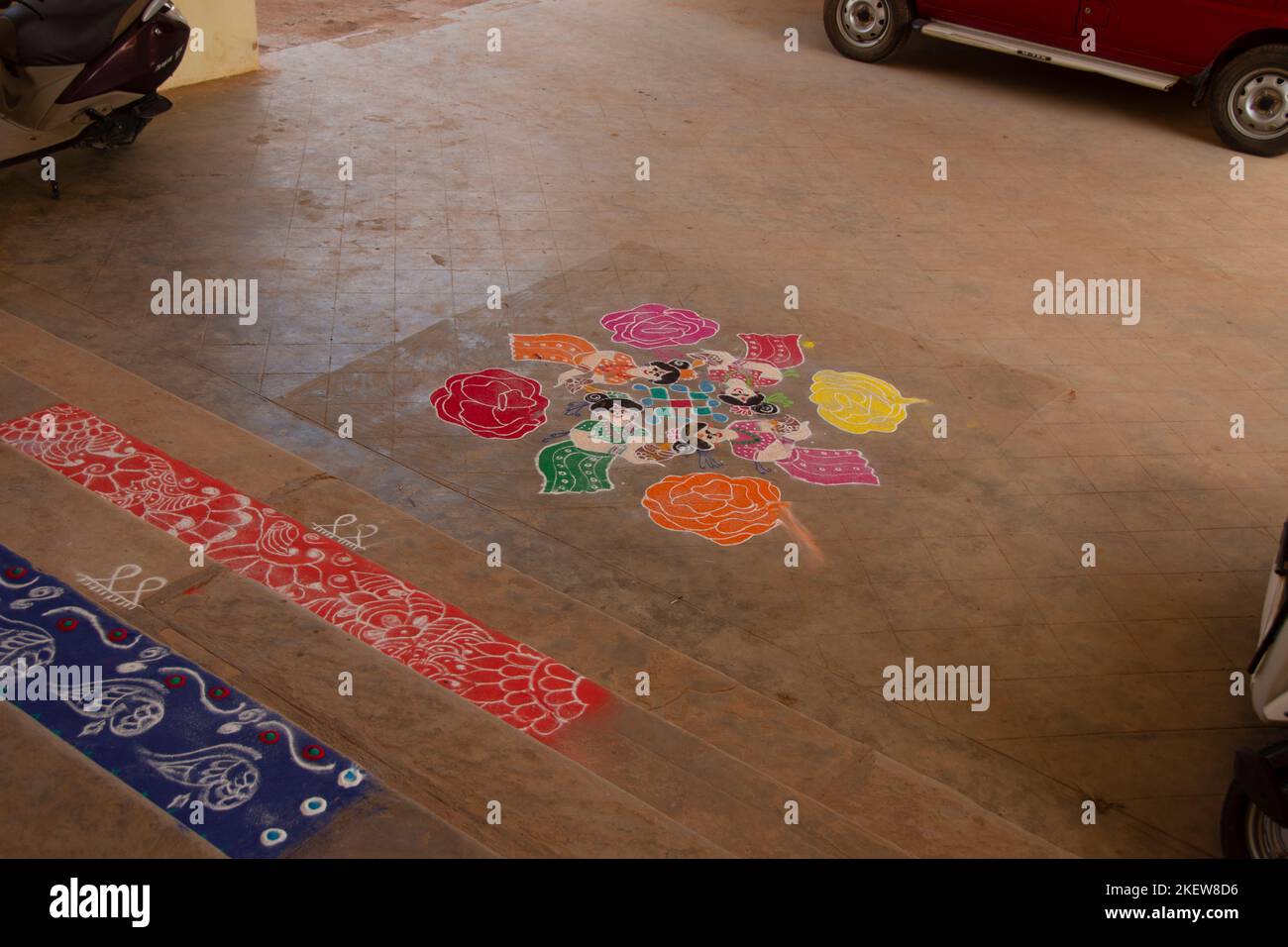 Colorful indian traditional rangoli decoration hi-res stock photography ...