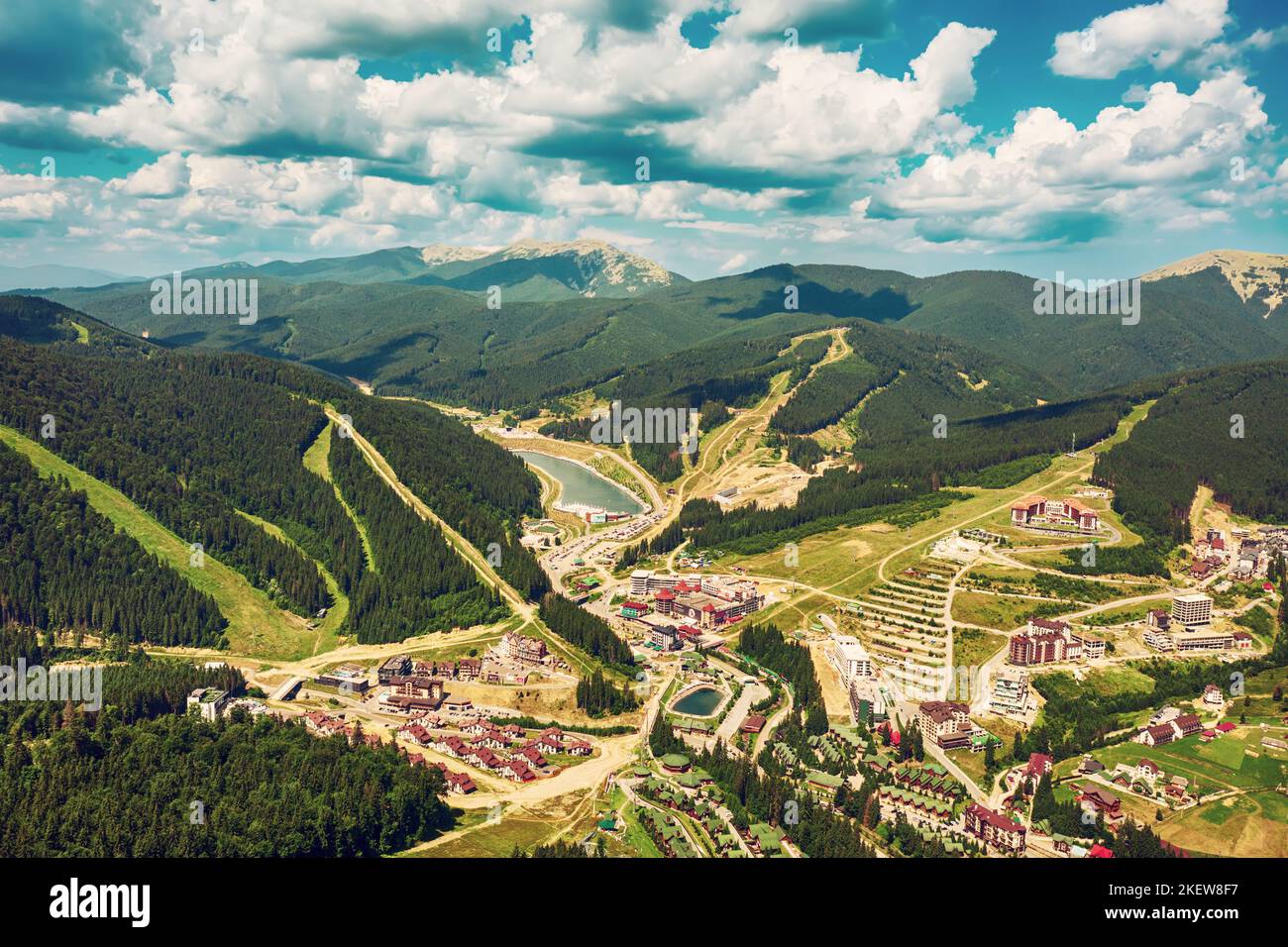 Beautiful resort town bukovel hi-res stock photography and images - Alamy