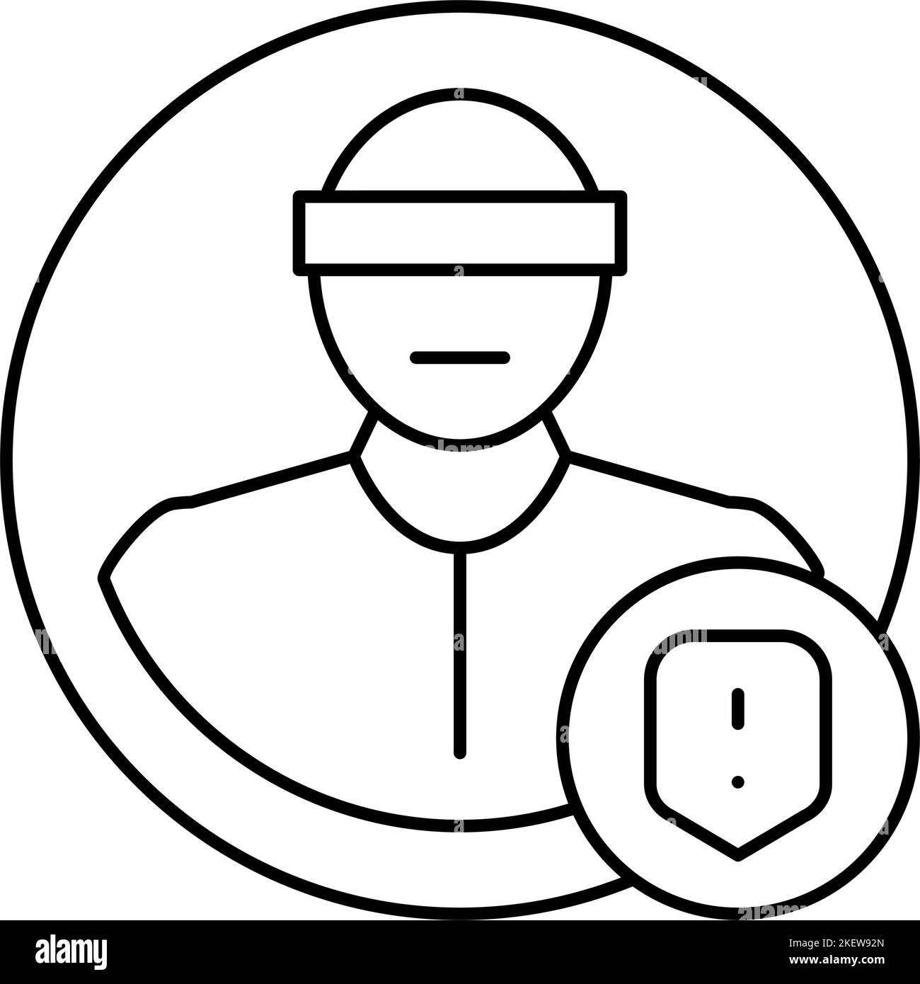 not verified profile line icon vector illustration Stock Vector Image ...