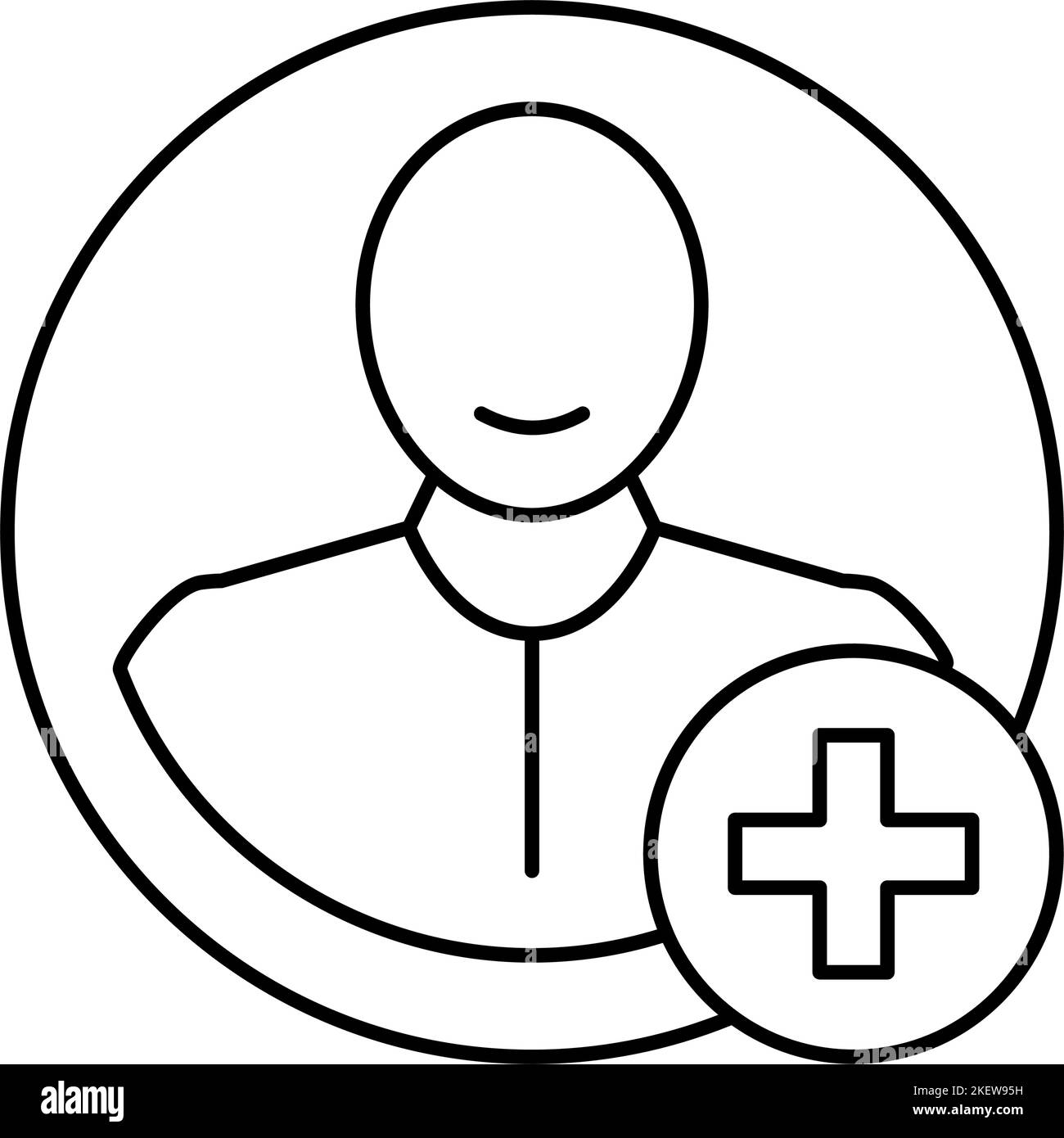 new user registration line icon vector illustration Stock Vector Image ...