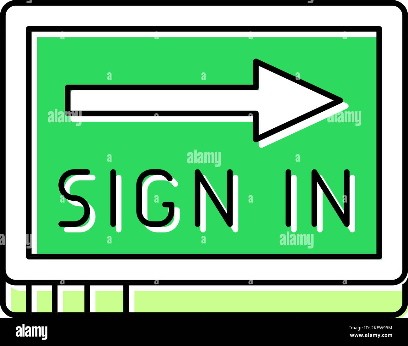 sign in registration color icon vector illustration Stock Vector Image ...