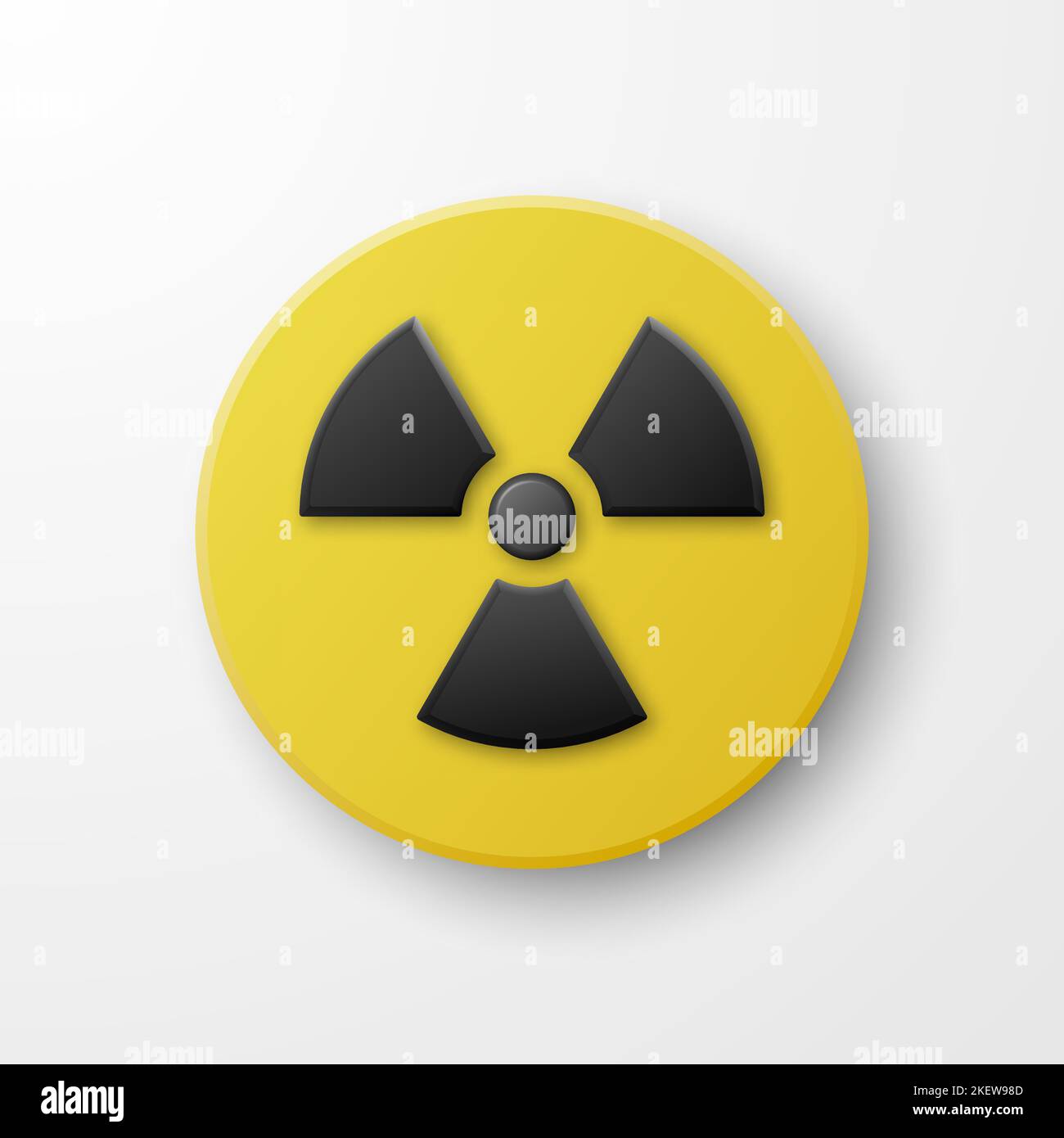 Vector Yellow Warning, Danger Radiation Sign, Button Badge Icon ...