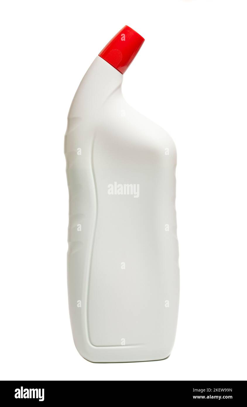 cleaning fluid bottle isolated on white background Stock Photo - Alamy