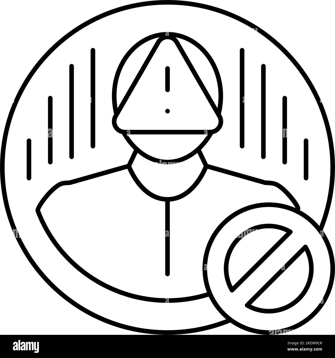 account blocked line icon vector illustration Stock Vector Image & Art ...