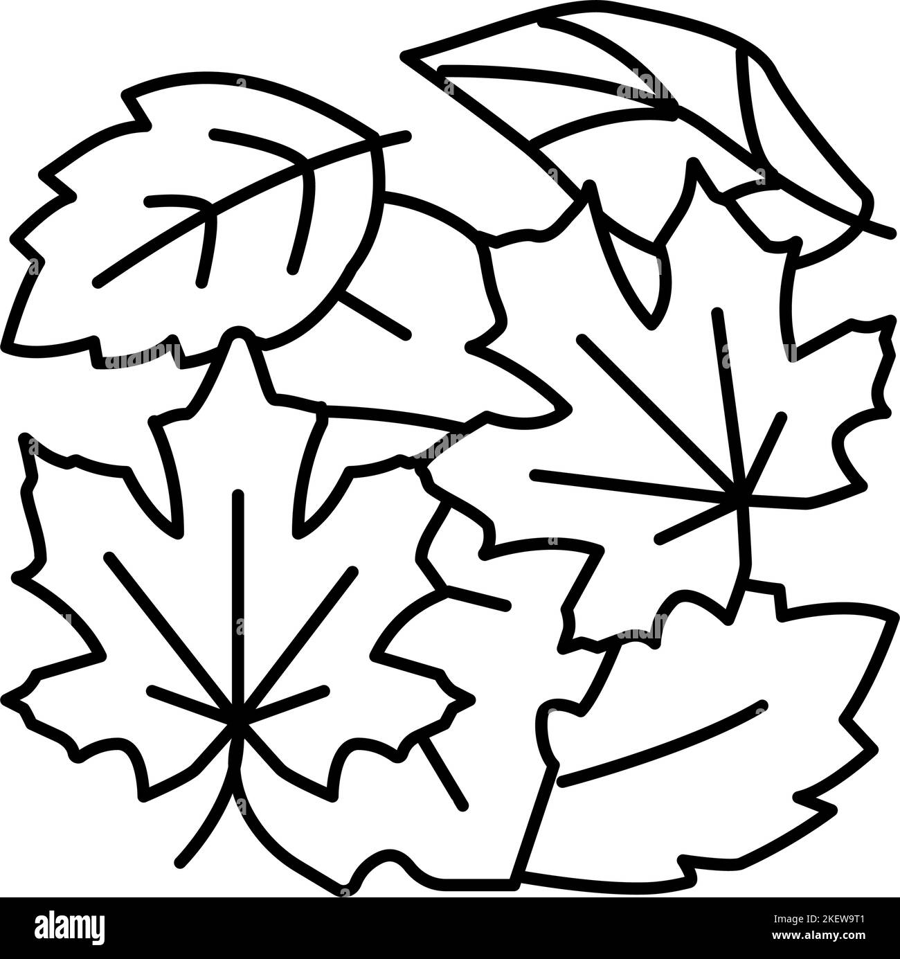 foliage autumn line icon vector illustration Stock Vector Image & Art ...