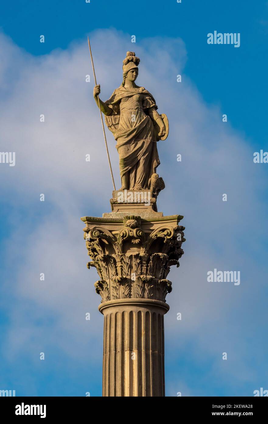 Argyll Monument in the parkland of Wentworth Castle Gardens, seen ...